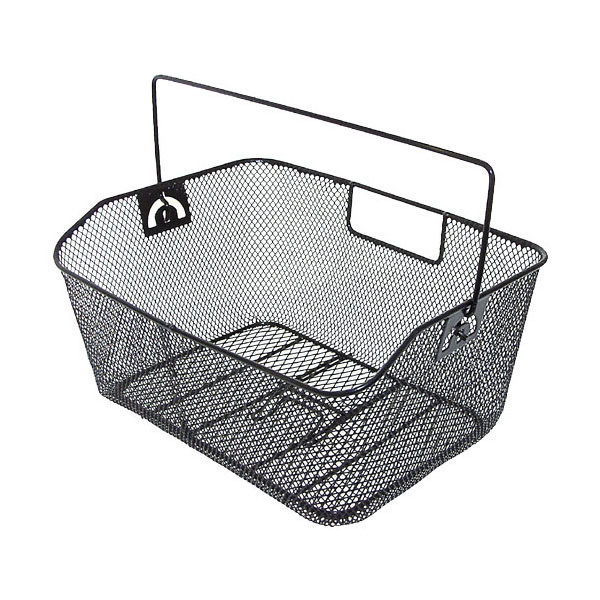 Корзина задняя 41х30х18/15см сталь на багажник с ручкой черная - купить ...