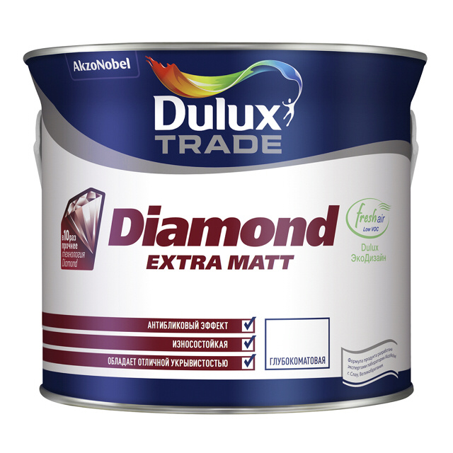 Краска HozblockRF в/д DULUX Trade Diamond Extra matt база BW для стен и ...
