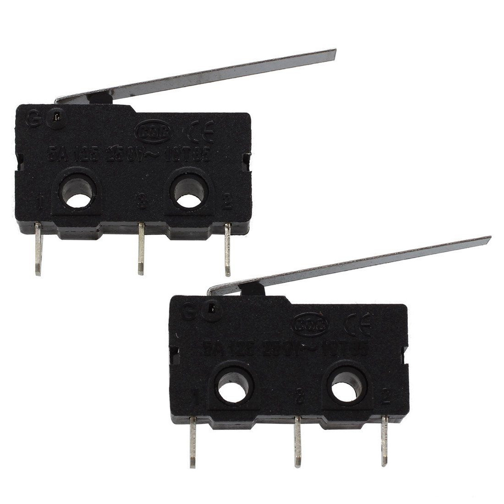 2 шт. Micro Limit Switch Длинный рычаг ARM PLUBNIATURE SPDT Snap Action ...