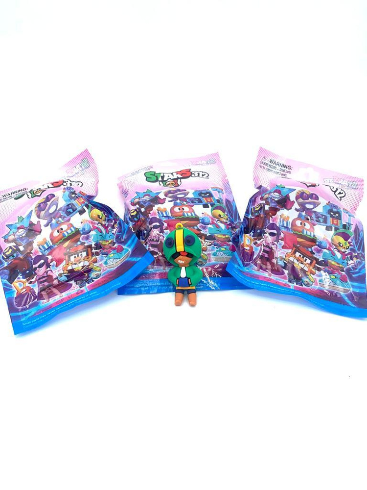 Три фигурки герои из игры Бравл Старс Brawl Stars в пакетике с ...