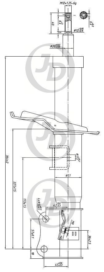 Стойка газомасляная передняя левая /333426/ JD JAS0105 - купить по ...