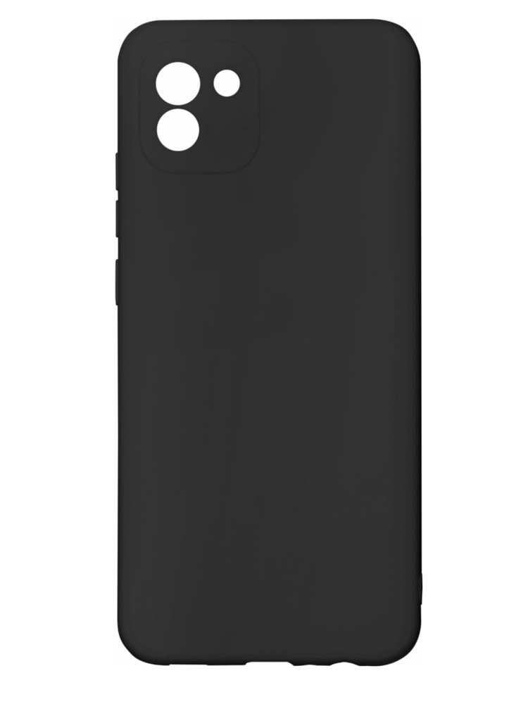 Чехол силиконовый черный для Samsung A03 a 03 ( Самсунг Галакси А03 а ...