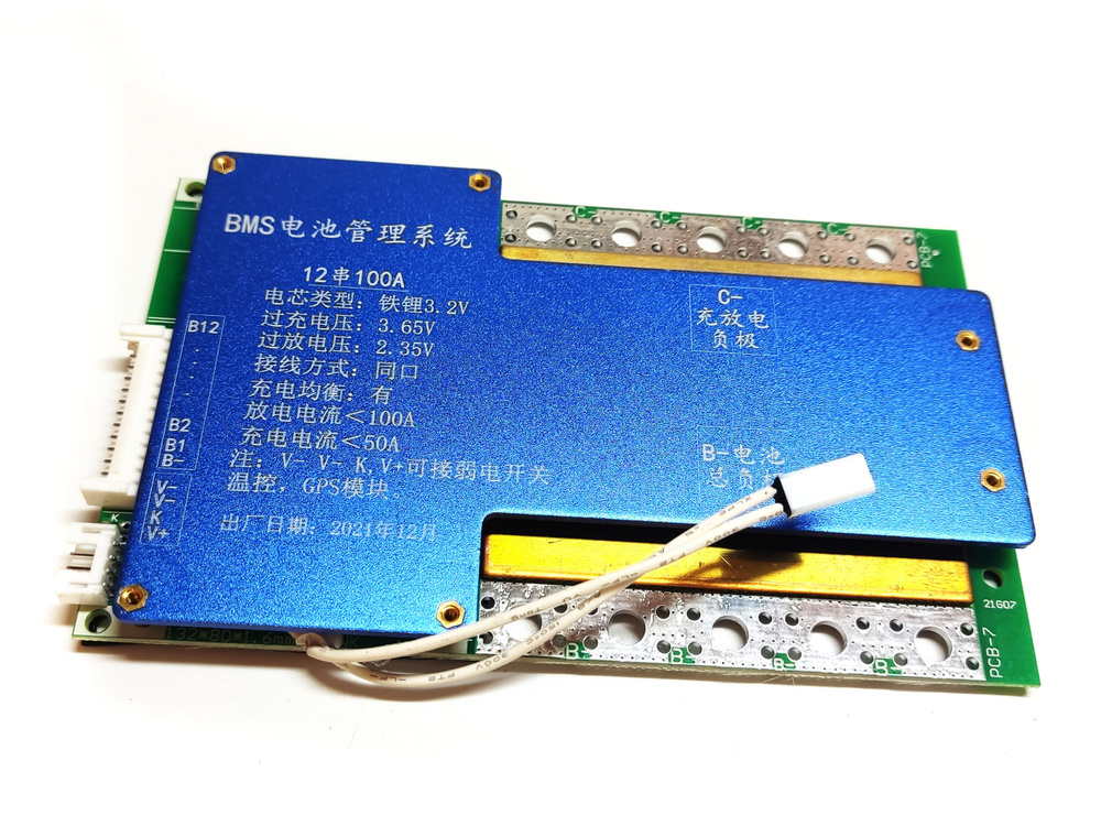 BMS плата управления аккумулятором LiFePO4 12s 36V(43,8V) 100A ...