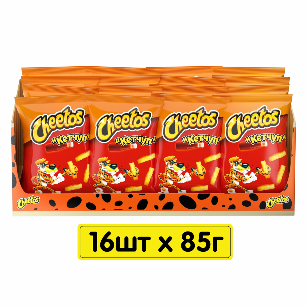 Чипсы кукурузные Читос / Cheetos Кетчуп 85г 16 шт - купить с доставкой ...