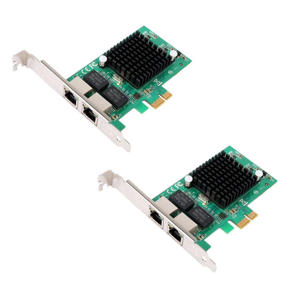 2 карты сетевого контроллера Gigabit Ethernet Pci-E 10/100/1000 Мбит/с ...