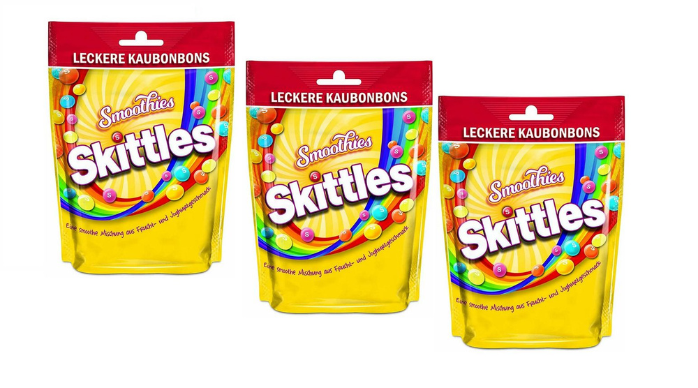 Конфеты жевательные "Skittles" (Smoothies) ( 3 шт. х 160 гр) - купить с ...
