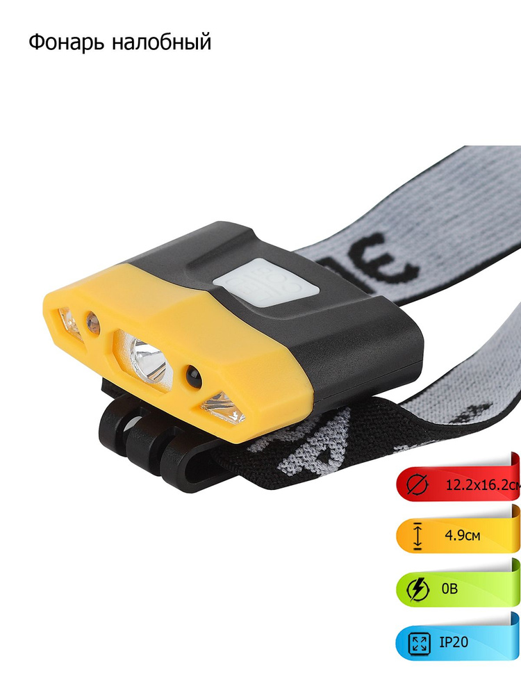 Фонарь налобный светодиодный ЭРА Рабочие GA-804 аккумуляторный яркий 4 ...