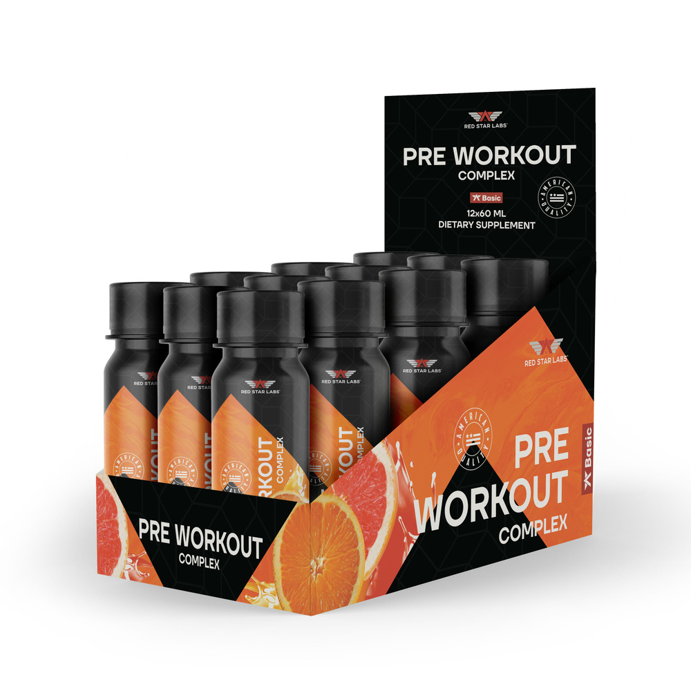 Предтренировочный комплекс Pre Workout Red Star Labs, 12 штук по 60 мл ...