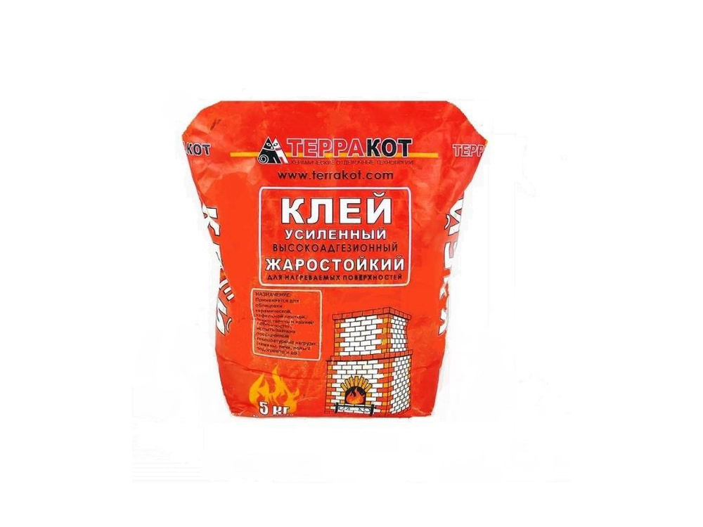 Жаростойкий усиленный клей Терракот специально создан для облицовки ...