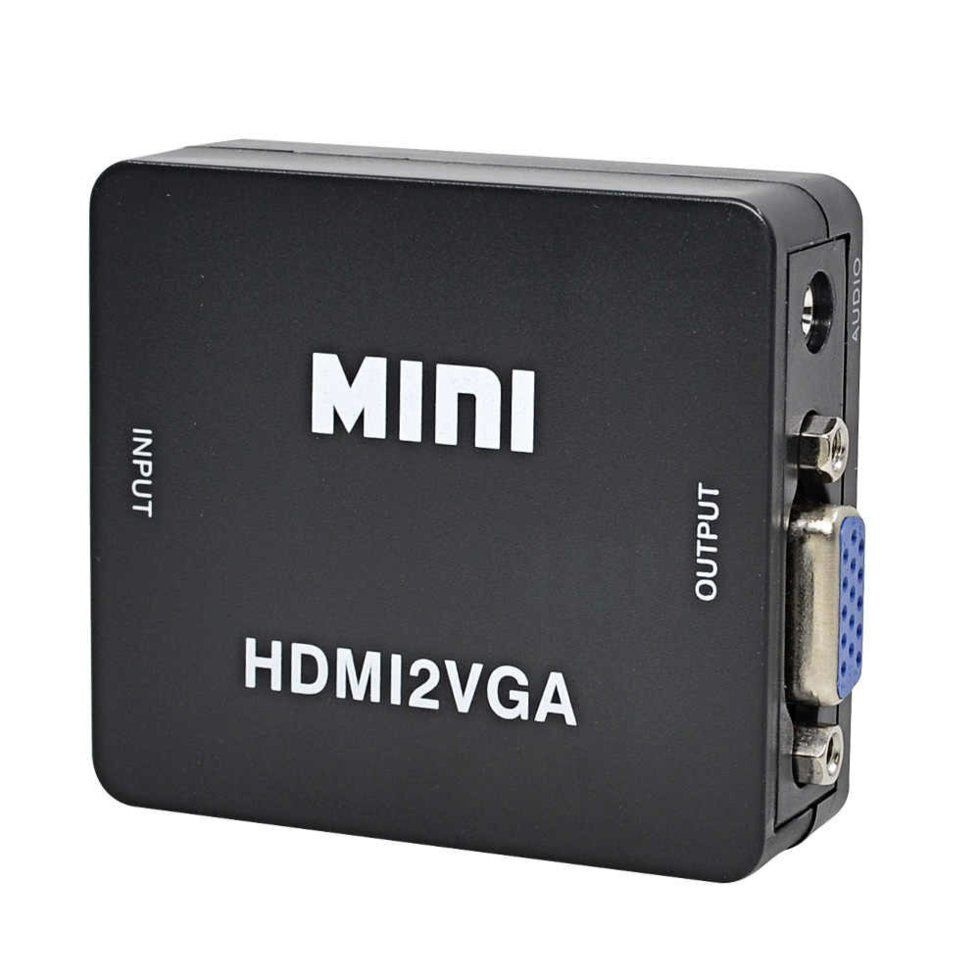HD Видео конвертер mini HDMI2VGA/ Переходник HDMI to VGA - купить с ...