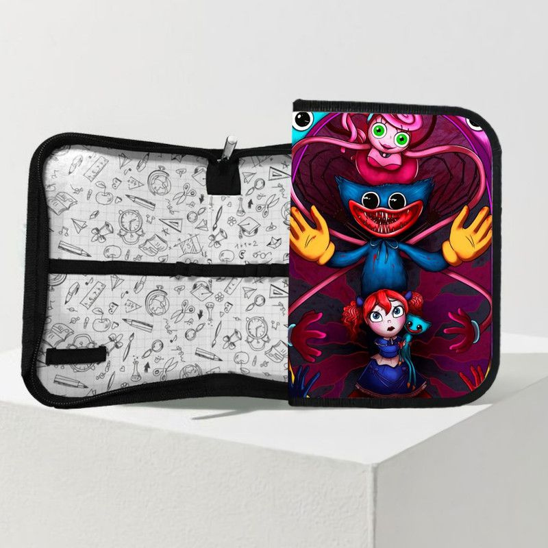 Пенал MIGOM 190х130мм на молнии девочке принт "Попи Плэйтайм - Хагги Вагги, Poppy Playtime ...