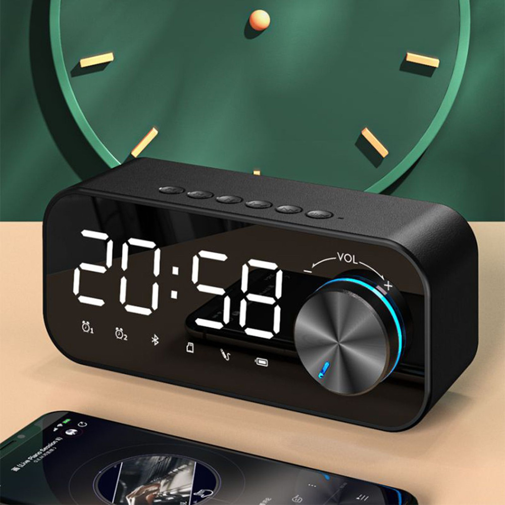 Цифровой радио-будильник Bluetooth,Часы с динамиком Bluetooth - купить ...