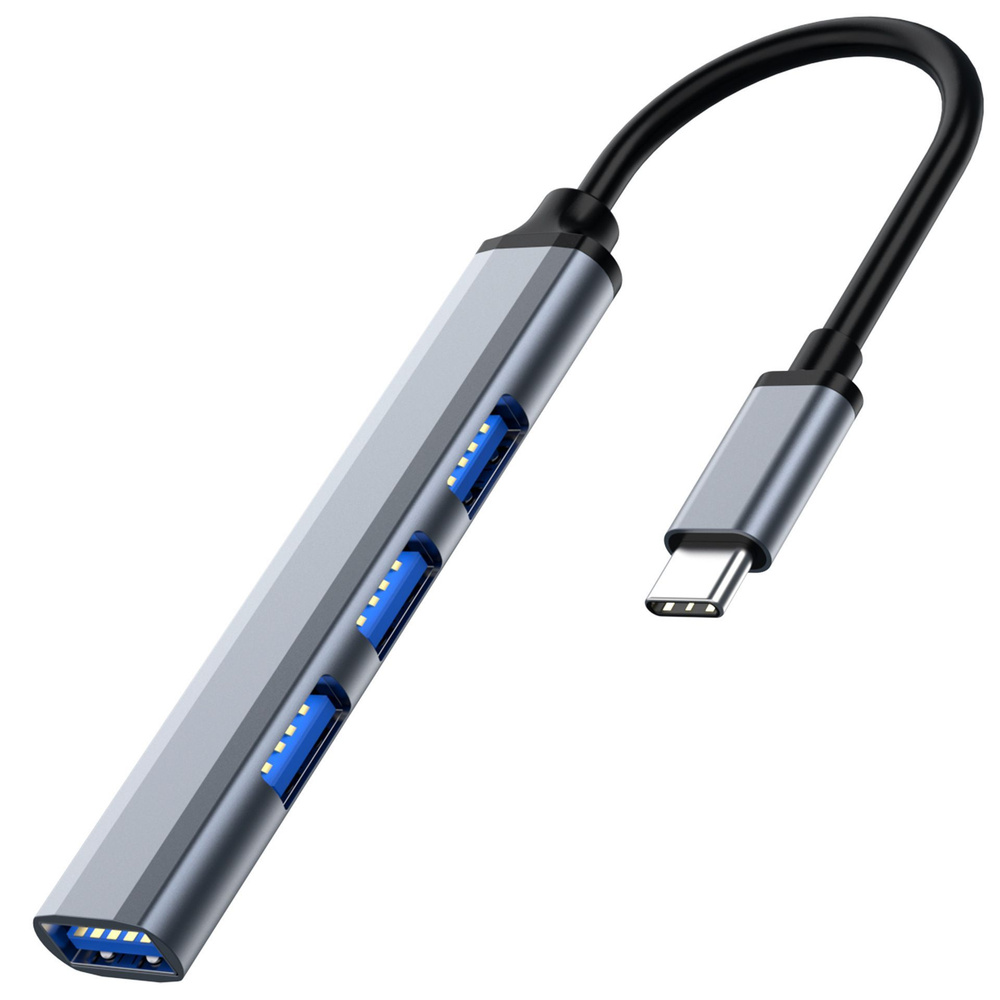 Разветвитель Type C Usb Hub ЮСБ ХАБ 4 в 1 Telecom Type C 4 х Usb