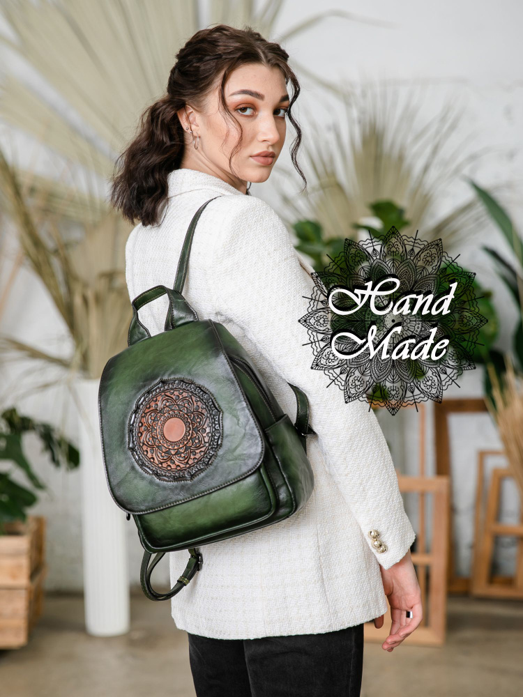 Рюкзак женский кожаный ручной работы Hand Made - купить с доставкой по ...