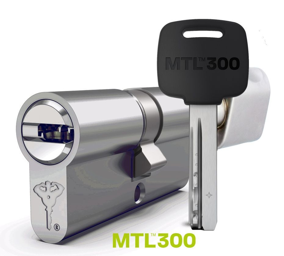 Цилиндровый механизм Mul-T-Lock (Мультилок) MTL300 80 (41x40В) ключ-вертушка никель флажок, с ...