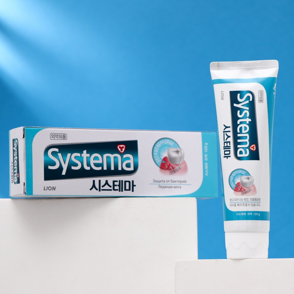 Lion Зубная паста Systema Ice Mint Alpha Toothpaste для ежедневного ухода за полостью рта со ...