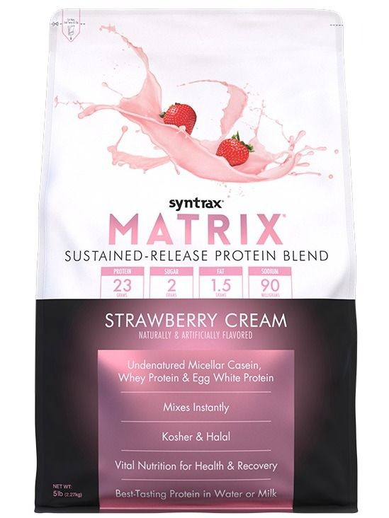 Комплексный протеин SYNTRAX Matrix 5 lbs 2270 г, Клубника - купить с ...