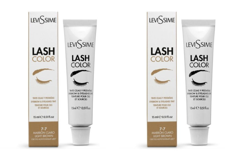 LEVISSIME Краска для бровей Lash Color светло-коричневая, 15 мл, 2 уп ...