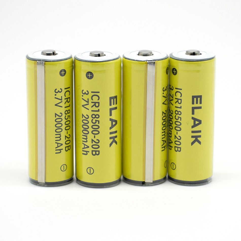 Elaik Аккумуляторная батарейка 18500, 3,7 В, 2000 мАч, 5 шт - купить с ...