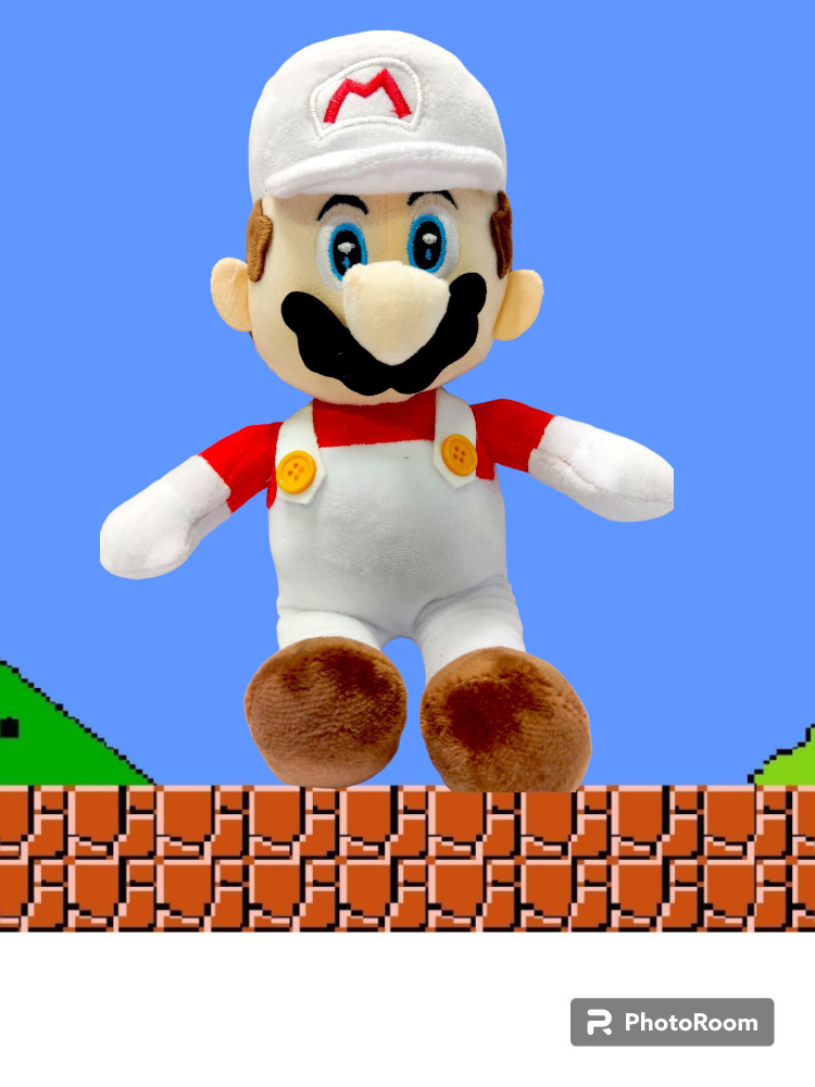 Мягкая игрушка Марио (бело-красный) "Super Mario" 29 см - купить с ...