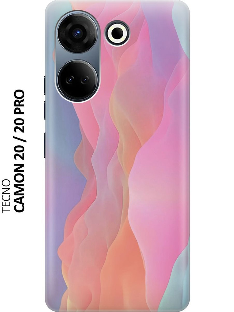 Силиконовый чехол Розовая дымка на Tecno Camon 20 / 20 Pro / Техно ...
