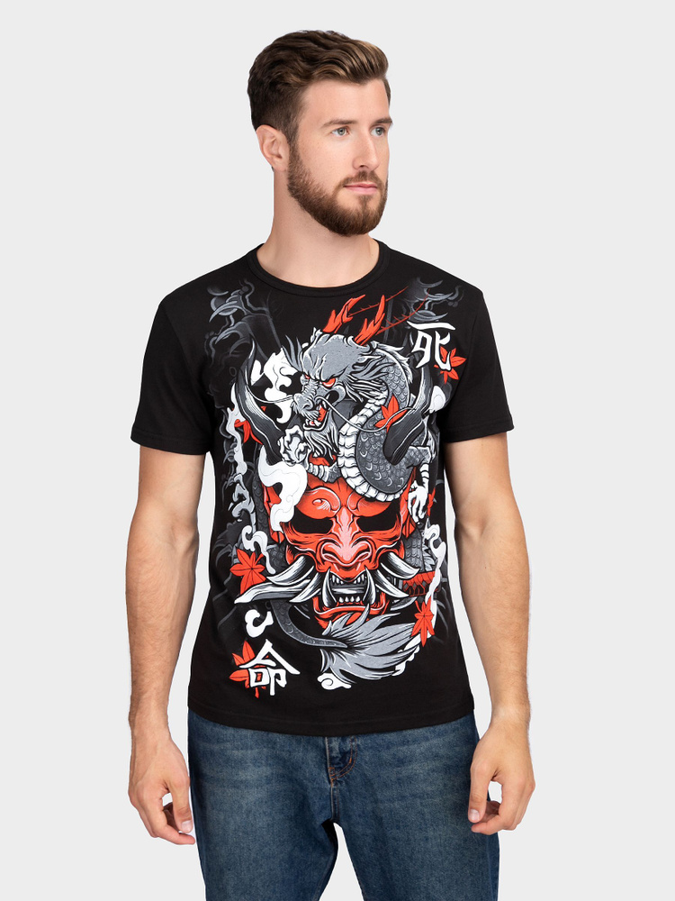 Футболка Мужской KyKy wear черный, размер 46 Хлопок свободный Россия купить c доставкой на OZON ...