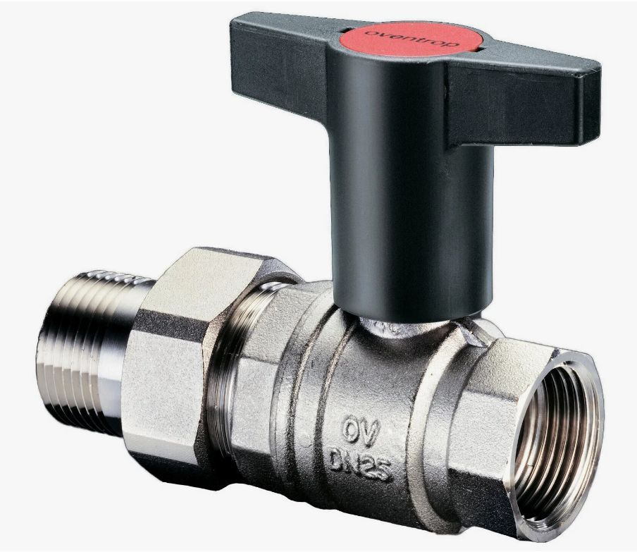 Кран шаровой латунный Oventrop Optibal (1075704) 1/2 ВР(г) х 1/2 НР(ш ...