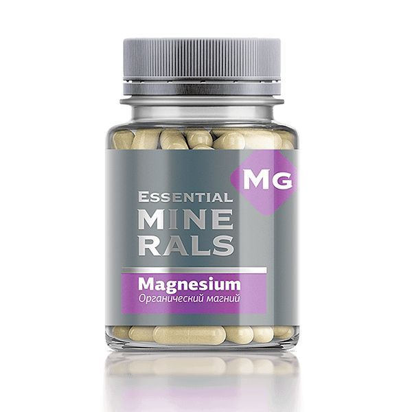 Essential Minerals Органический магний Magnesium, 60 капсул по 500 мг ...