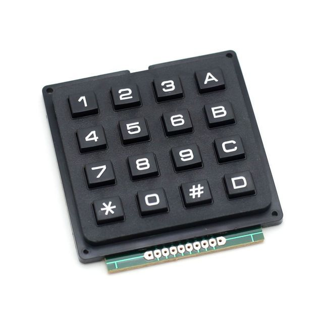 Клавиатура матричная черная numpad + ABCD, 16 кнопок, 4x4 - купить с ...