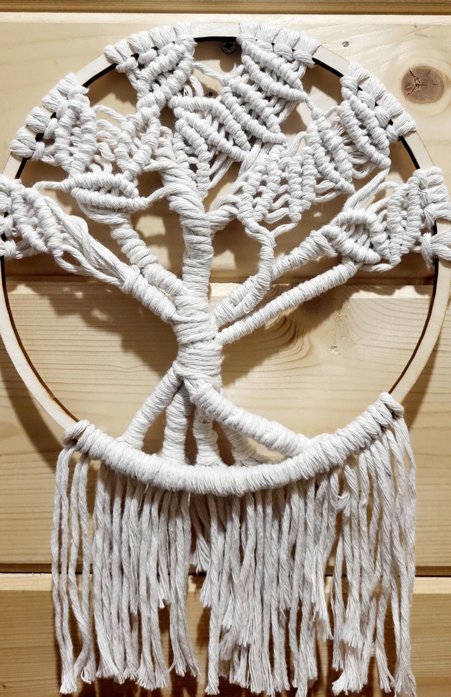 Украшение настенное интерьерное макраме дерево купить по доступным ценам в интернет магазине