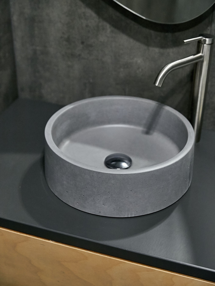 Раковина Malinkin Design из бетона ROUNDx36 см, серый купить по ...