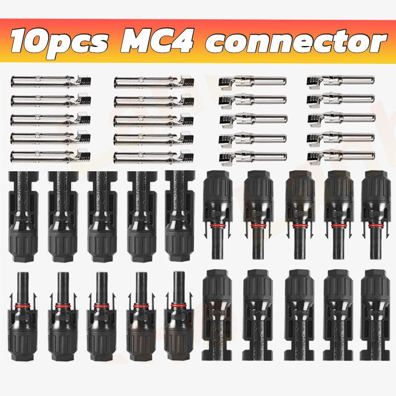 10pcs Комплект Mc4 коннектор для подключения солнечных панелей