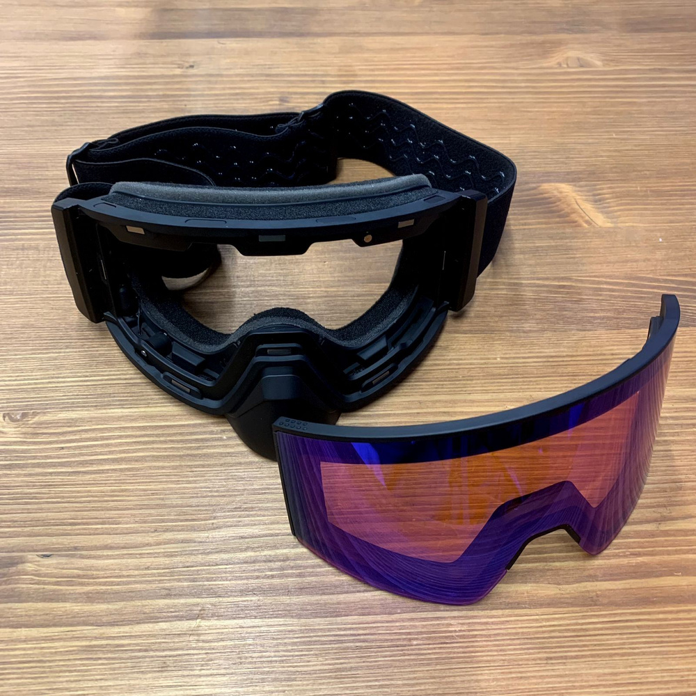 Снегоходные очки с подогревом HeatVue Dual розовая линза с зеркально ...