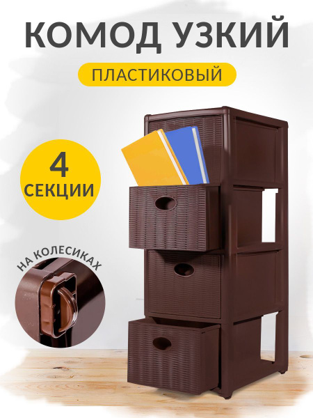 Комод Elfplast элегант, 29x38.5x80.5 см, 4 ящ. купить c доставкой на OZON по низкой цене ...