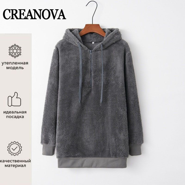 Пальто Женский CREANOVA темно-серый Акрил Акрил, размер 54 Зима купить c доставкой на OZON по ...