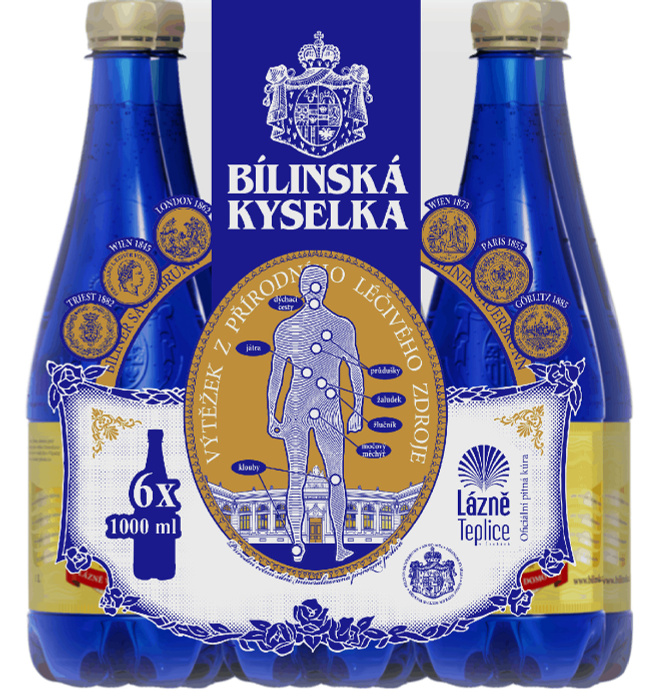Вода минеральная Bilinska Kyselka (Билинска Киселка) 6шт по 1л, пэт ...