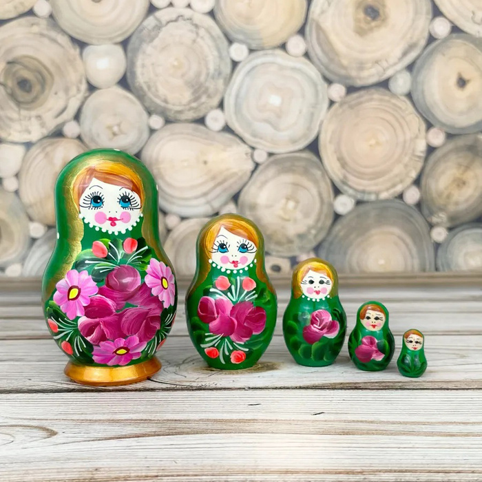 Матрешка деревянная детская сувенирная 5 мест 10 см - купить по ...