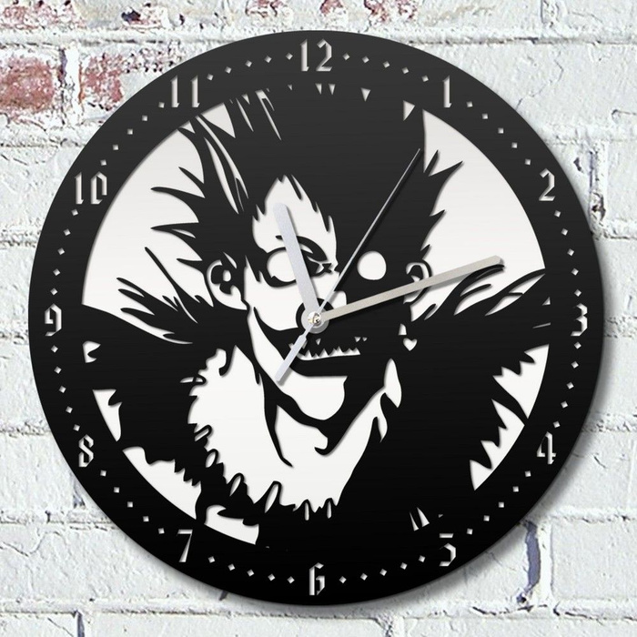 Настенные деревянные бесшумные часы Death Note Аниме Тетрадь смерти Сверхъестественное