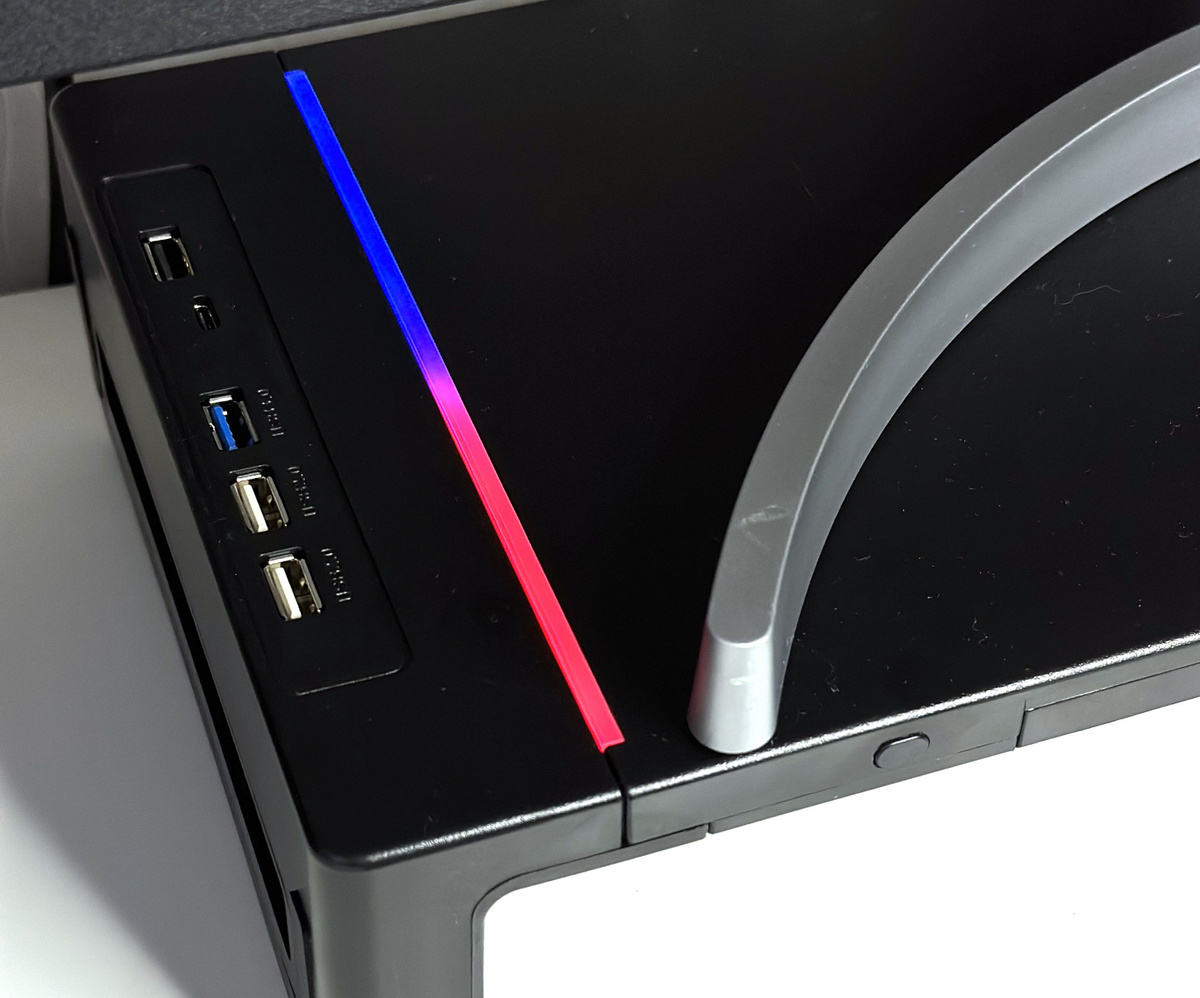 Подставка под монитор для компьютера и ноутбука с RGB подсветкой, полка ...