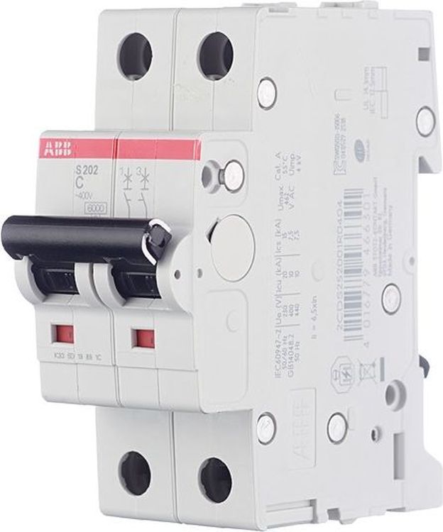 Автоматический выключатель ABB S200, 2P 50А C 6кА, 2CDS252001R0504 ...