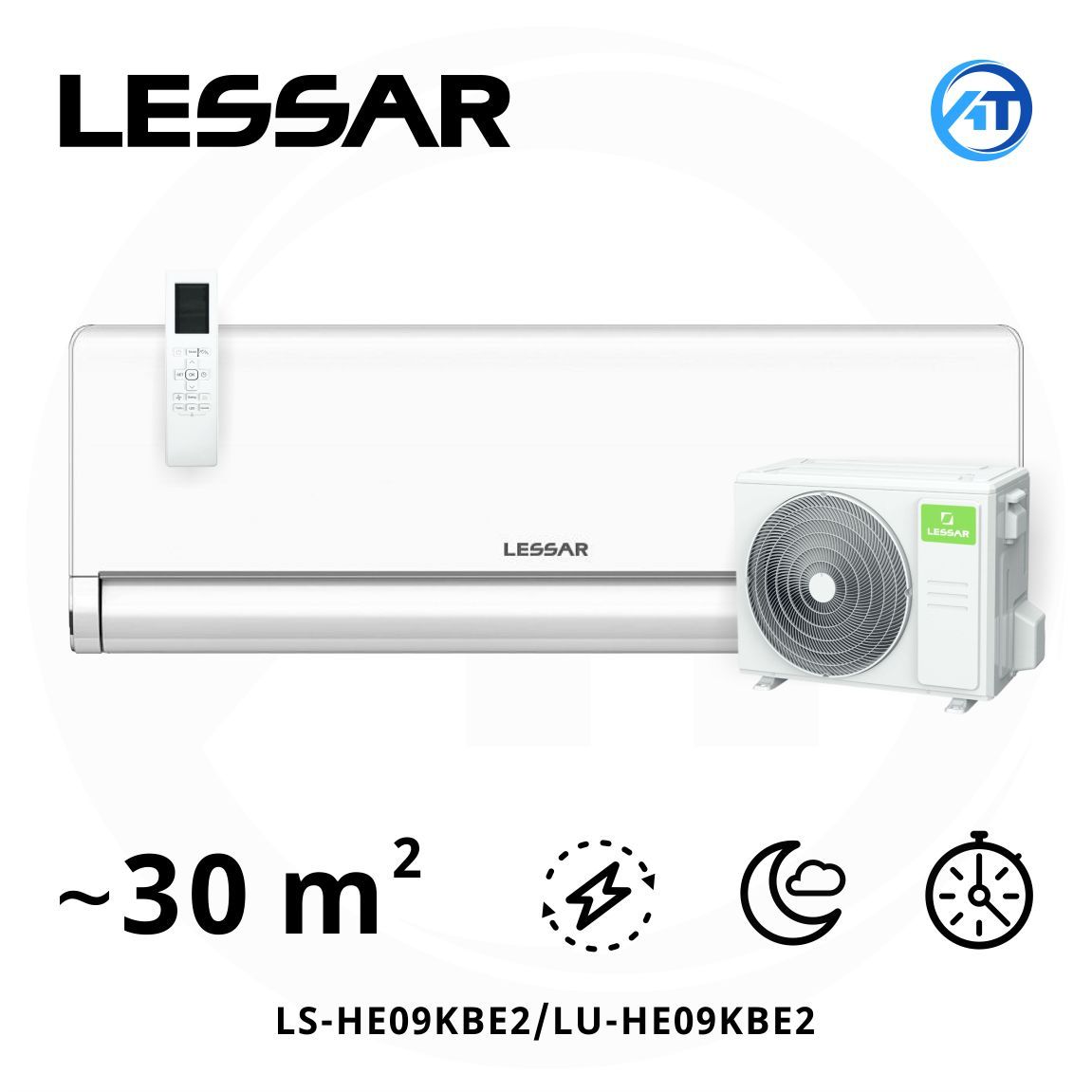 Сплит-система LESSAR Tiger 2022 LS-HE09KBE2/LU-HE09KBE2 (кондиционер ...