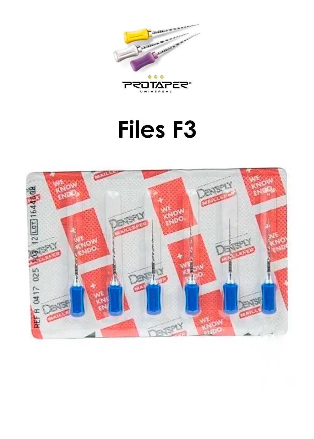 ProTaper Universal F3/25мм 6 шт. - ручной файл с прогрессирующей ...