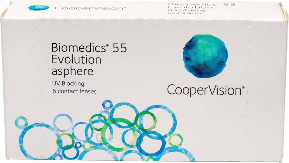 CooperVision Контактные линзы Biomedics 55 Evolution UV, 6 шт., -2.00 ...