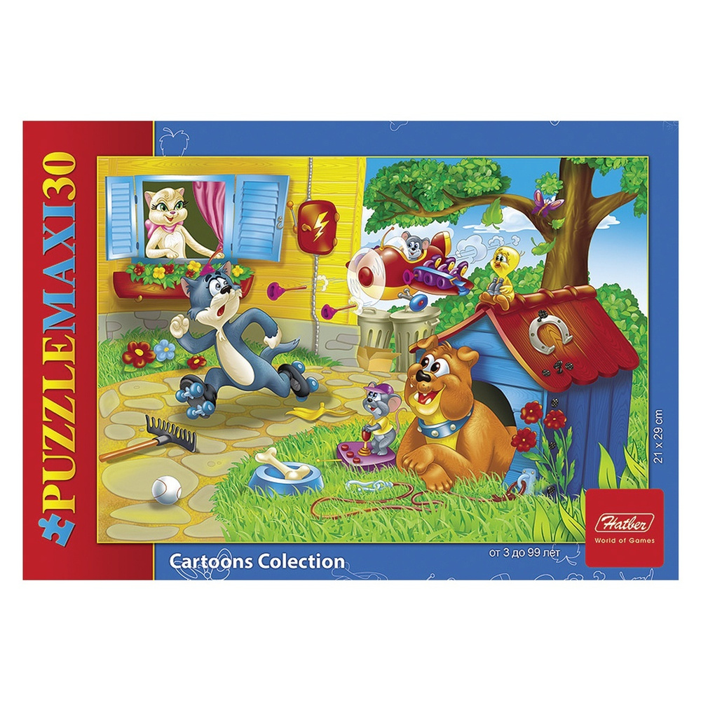 Пазл Hatber MAXI 30 элементов, А4, Приключения Кота, 210х290 мм (U164020) - купить с доставкой ...