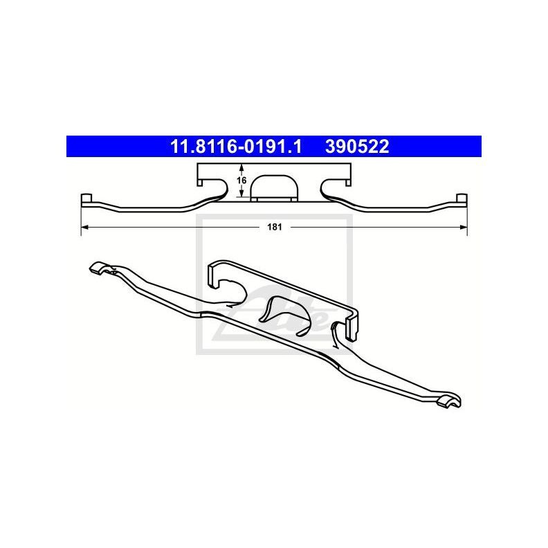 ATE 11811601911 Скоба заднего тормозного суппорта MB 234TSprinterVW LT ...