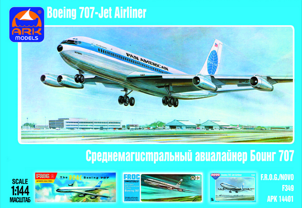 ARK Models Американский среднемагистральный авиалайнер Боинг 707, Pan ...
