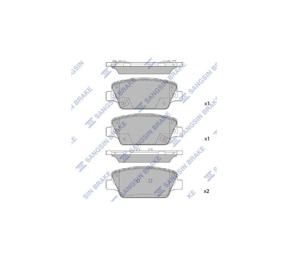 Колодки тормозные Sangsin Brake SP1987 Задние - купить по низким ценам в интернет-магазине OZON ...