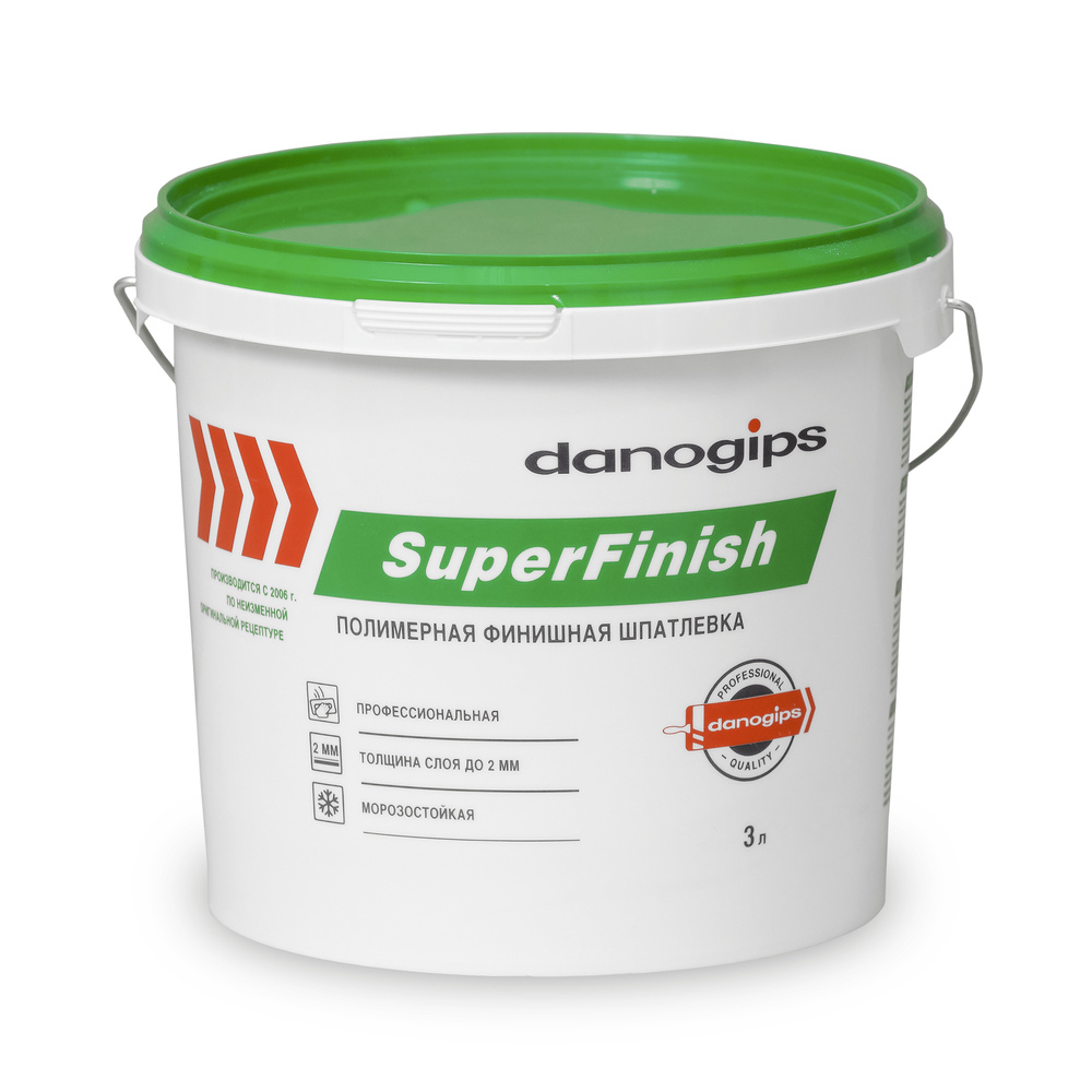 Готовая полимерная шпатлевка Danogips SuperFinish 5 кг купить по низкой цене с доставкой в ...