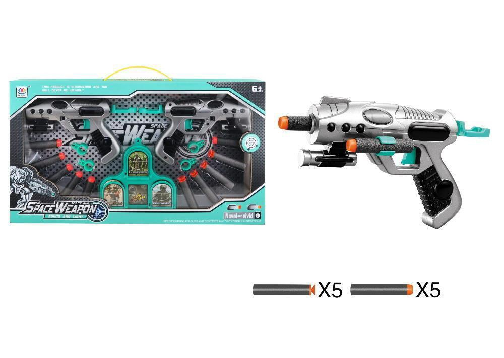 Игровой набор Junfa 2 космобластера, мишень и 10 мягких пуль купить на OZON по низкой цене ...