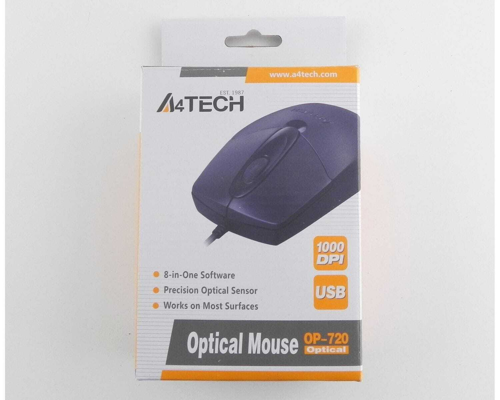 Мышь проводная A4Tech OP-720 OP-720 PS2 (BLACK), черный - купить по ...